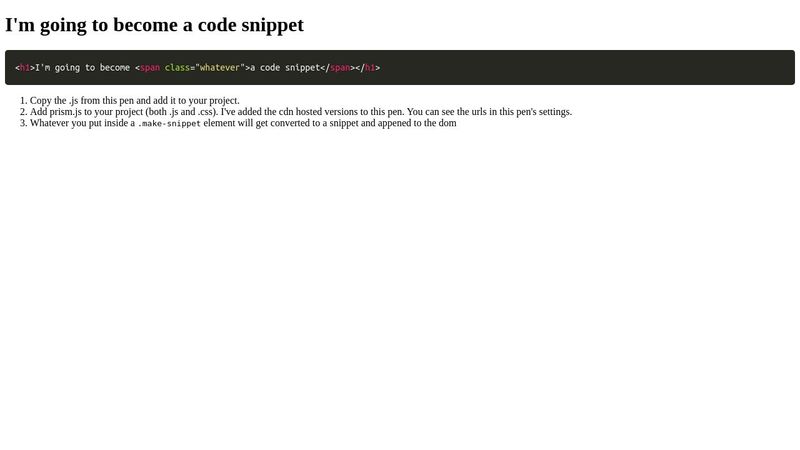HTML Code Snippets