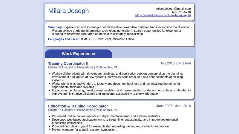 Resume Html Css 