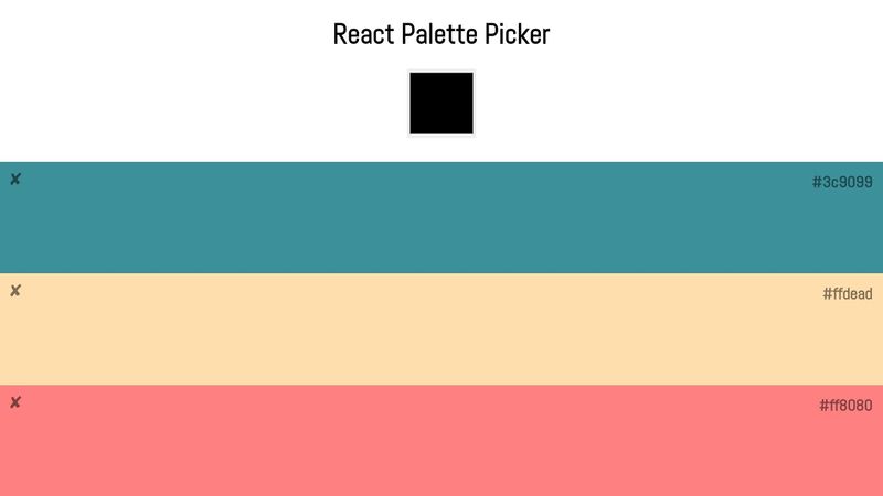 React Palette Picker react-palette-picker