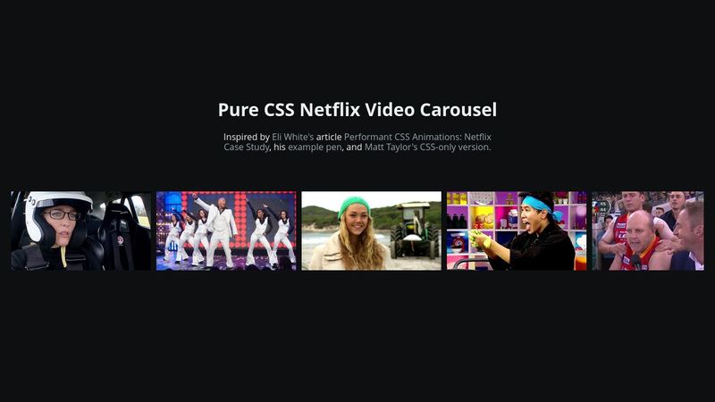 Pure-CSS Netflix Show Carousel