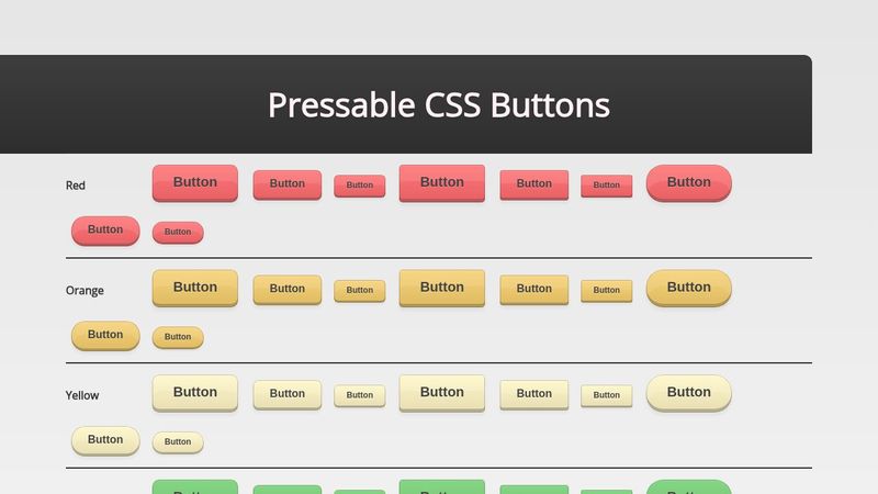 Pressable CSS Buttons