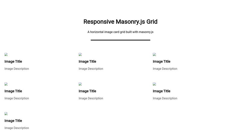 Responsive Masonry.js Grid