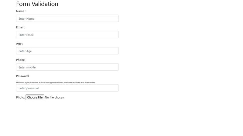 Form Validation with Javascript