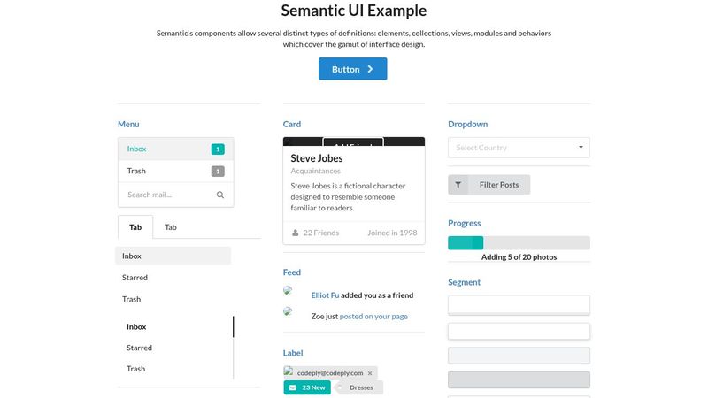 Semantic UI Example