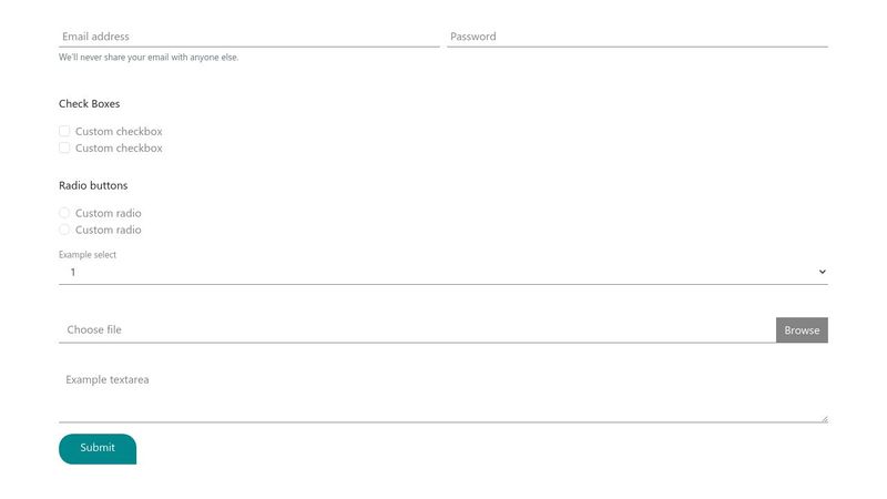 Custom Bootstrap 4 Forms