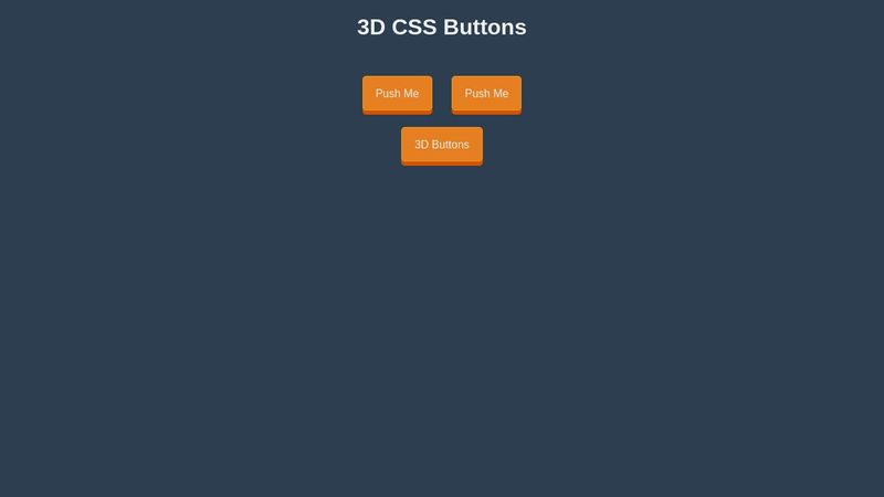 3D CSS Buttons