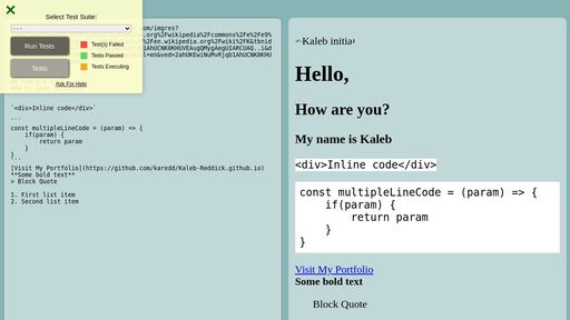 I need help with the markdown previewer - JavaScript - The freeCodeCamp ... I need help with the markdown previewer - JavaScript - The freeCodeCamp ...