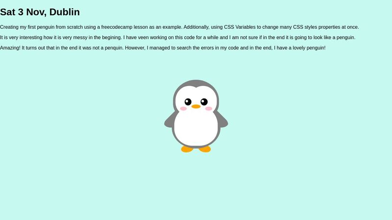 My First Penguin - FreeCodeCamp