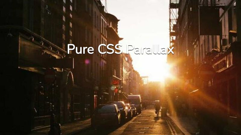Pure CSS Parallax Scrolling