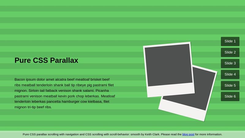 Pure CSS parallax demo