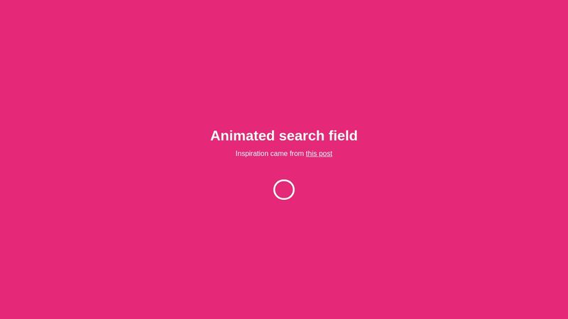 Animated search input