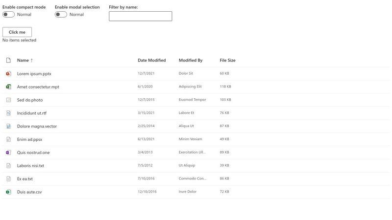DetailsList with expand/collapse button