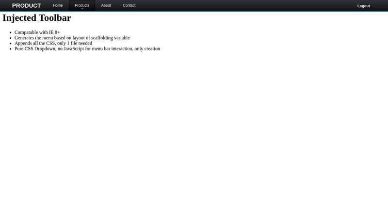 CSS Drop Down Menu injected with JS
