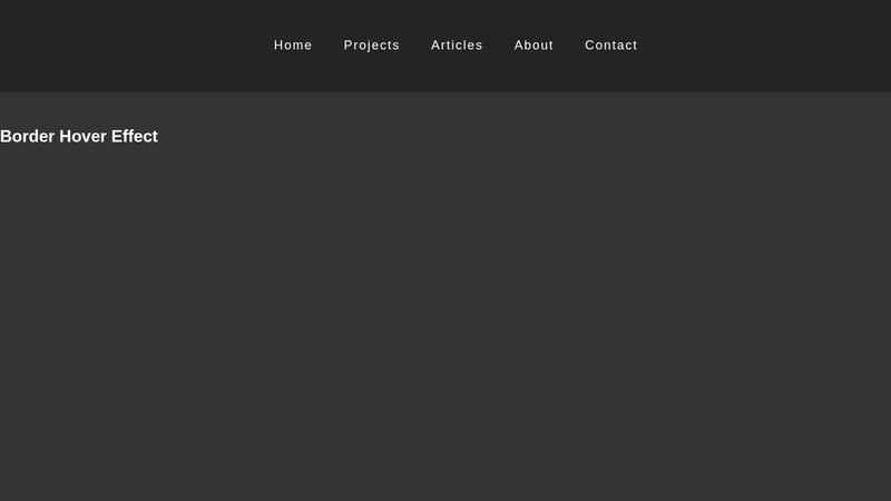 CSS Border Hover Effect