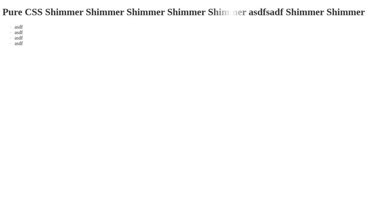 CSS Shimmer Text Effect
