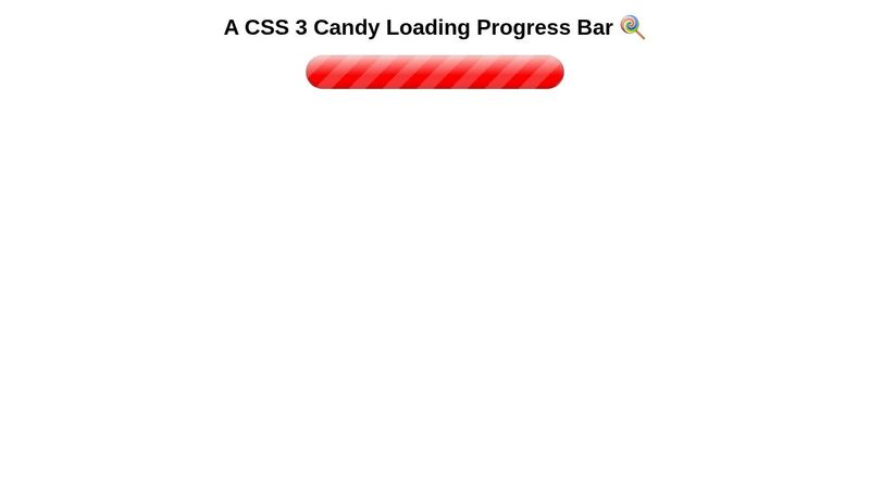 Pure CSS 3 Animated Progress Bar [LOADING]