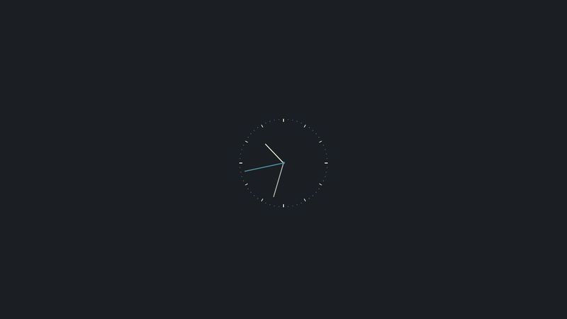 Minimalist Clock, Pure CSS with current time