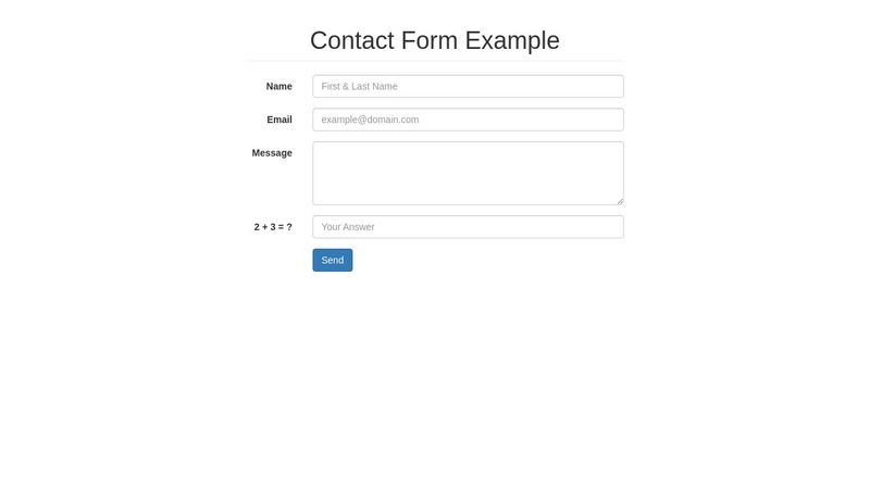 Bootstrap Contact Form