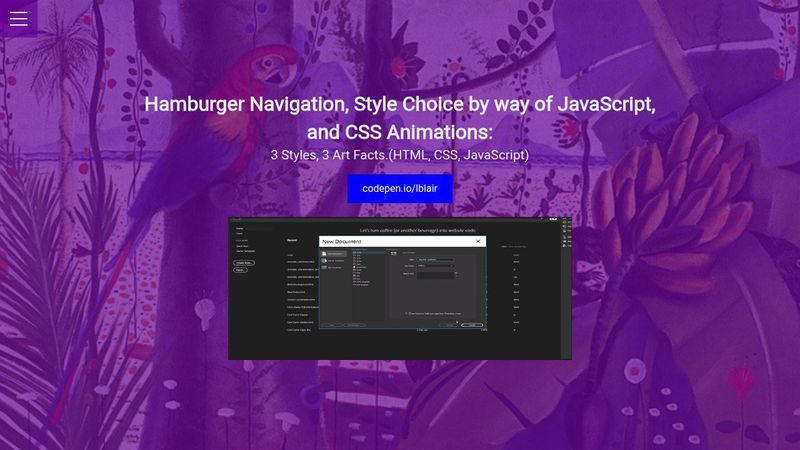 3 Styles 3 Art Factshtml Css Javascript