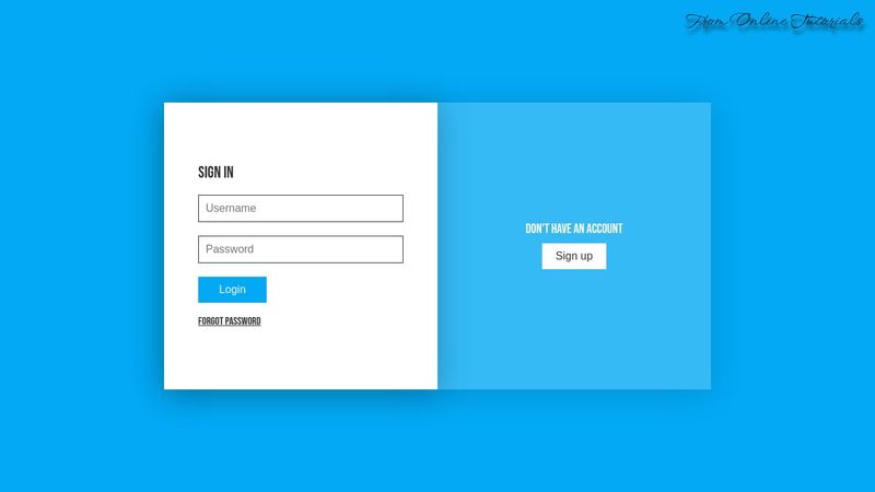 Responsive Sliding Login & Registration Form Using HTML CSS & Javascript