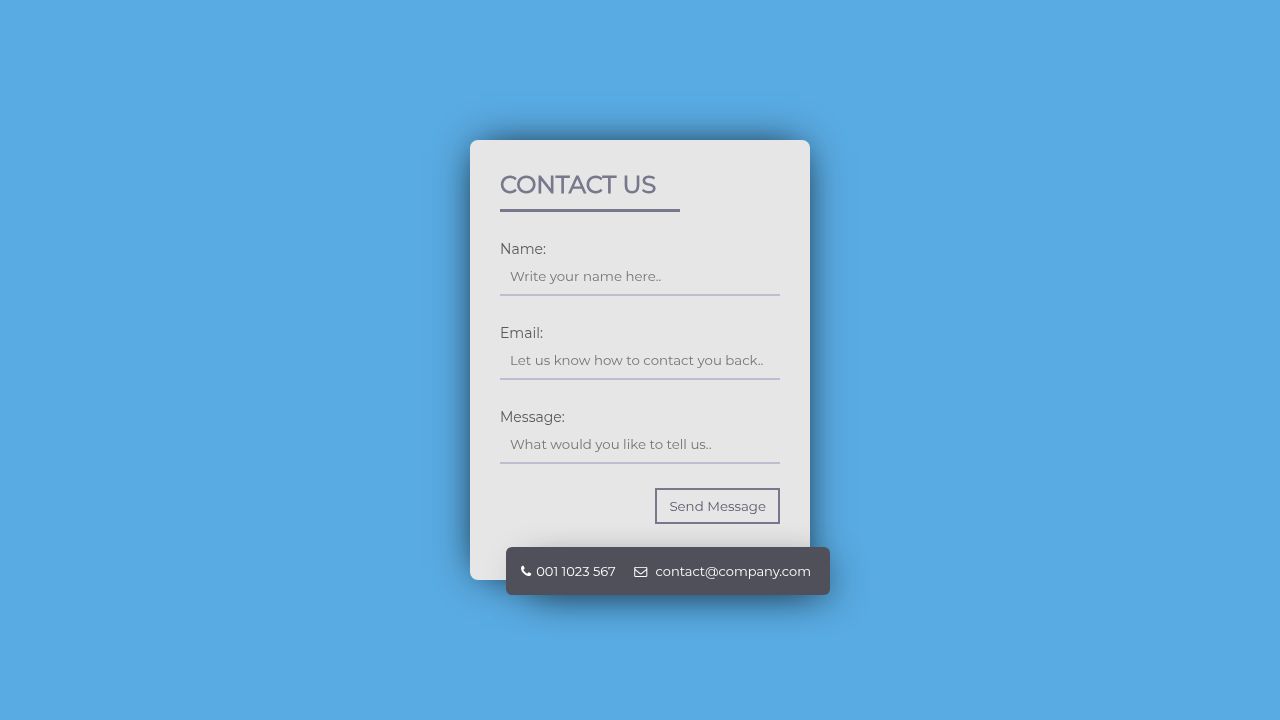 Contact forms - a Collection by Prasanth on CodePen Contact forms - a Collection by Prasanth on CodePen