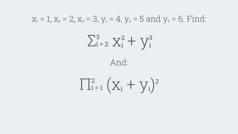 Math Sums & Products