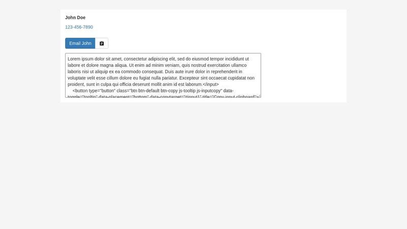 Copy To Clipboard Wjavascript And Bootstrap Tooltips