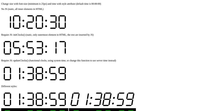 CSS+JS Digital Clock