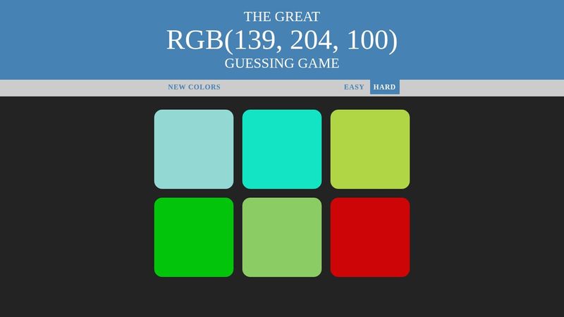 RGB Color Game