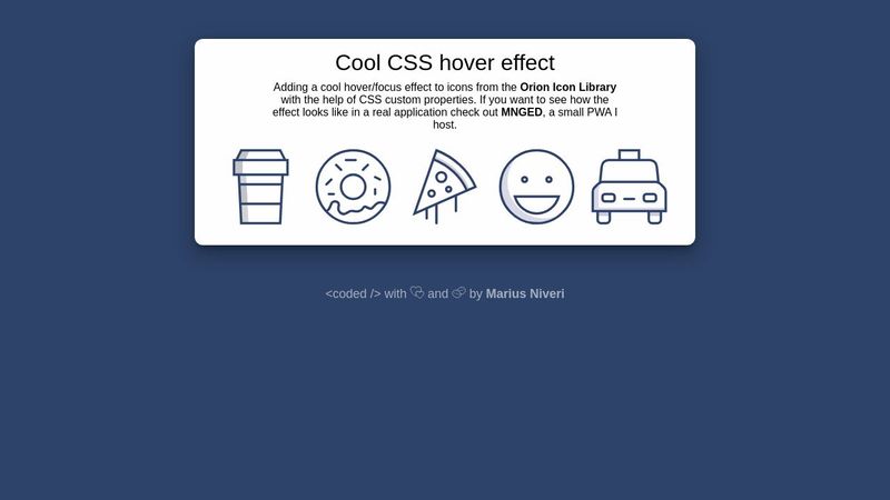 CSS custom property Hover Effects 🎉