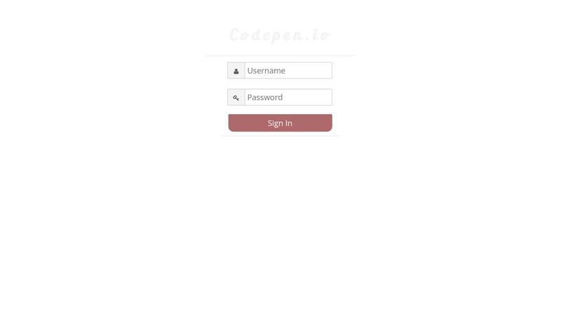 CodePen - Login form