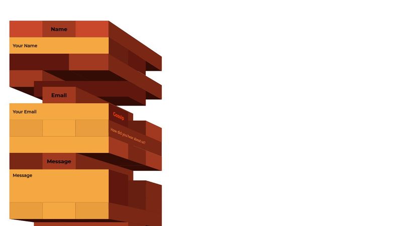 Responsive CSS 3D Contact Form