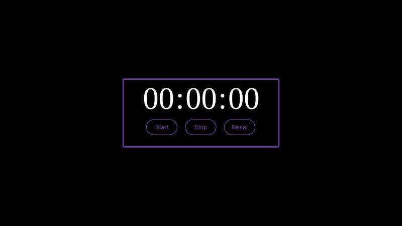 Stopwatch using HTML CSS JavaScript