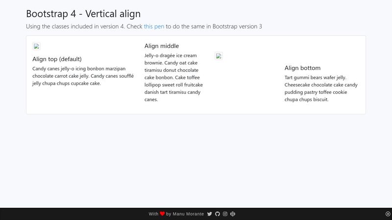 Bootstrap 4 - Vertical align