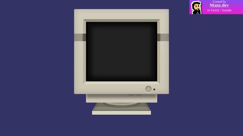 CRT Monitor design with Pure CSS (without images)