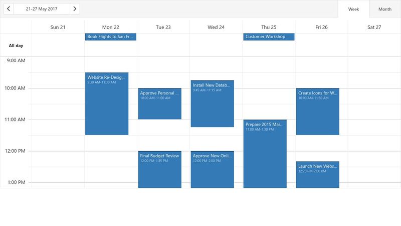 Simple Array - DevExtreme jQuery Scheduler
