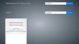 RandomUser.me with Vue.js and Axios