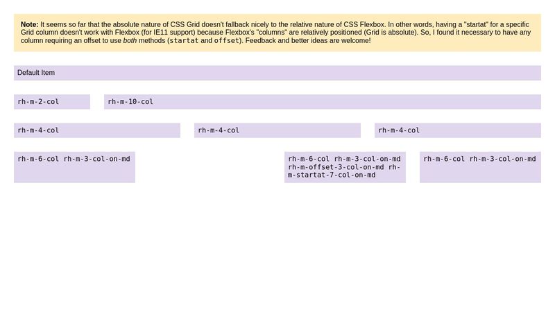 CSS Grid Offset Experiments