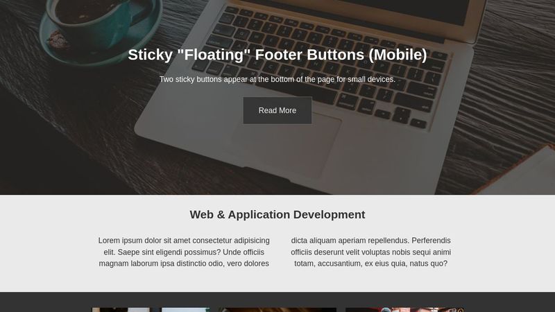 Sticky Floating Footer Buttons Mobile Sticky Floating Footer Buttons Mobile