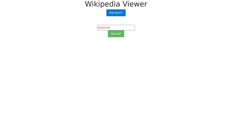 Codepen Freecodecamp Wikipedia Viewer