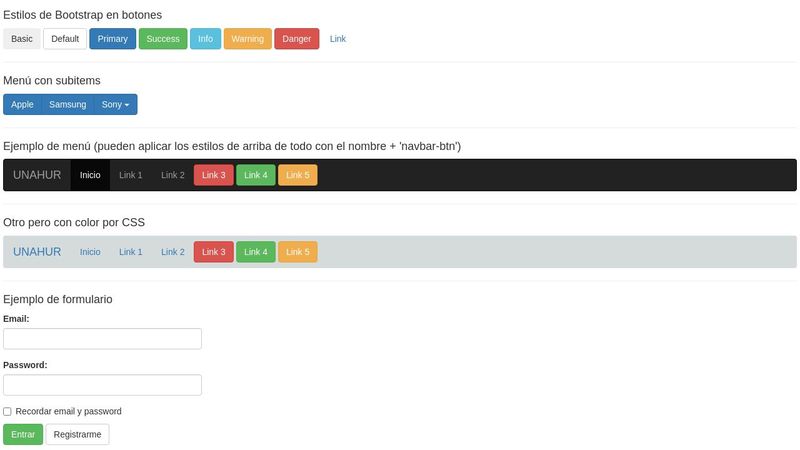 Ejemplos con Bootstrap