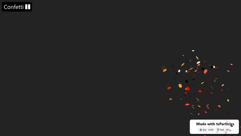 tsParticles - Start confetti animation with just a click