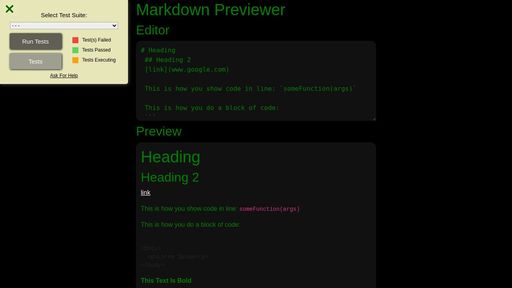 Codepen Breaks When I Save But Works When I Edit Markdown Previewer Project The Freecodecamp