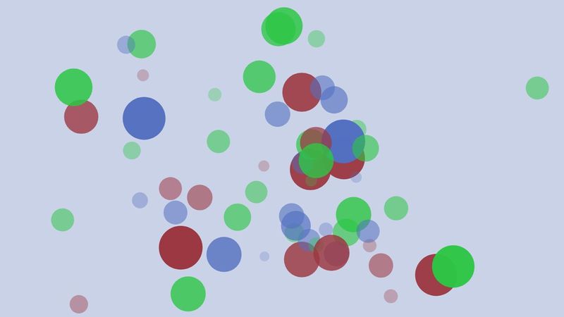 Floating circles with canvas and gsap