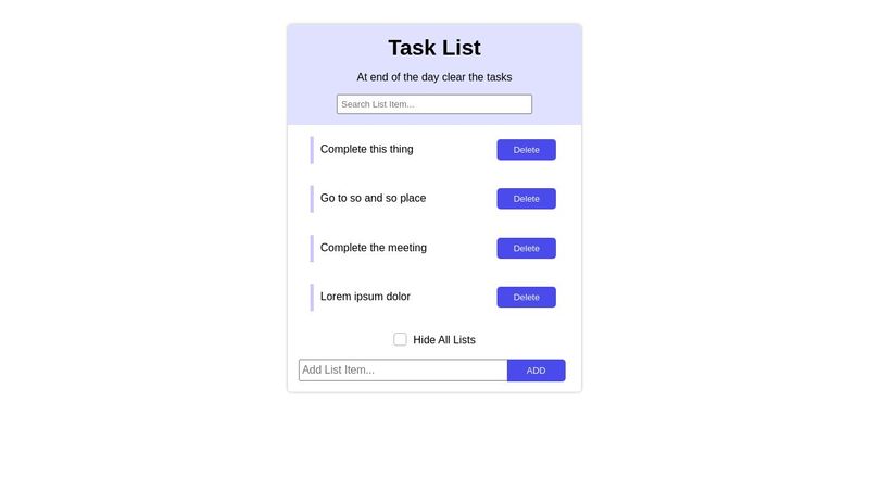 Task list maker