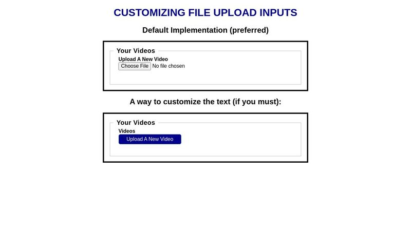 [a11y] Customizing File Upload Inputs