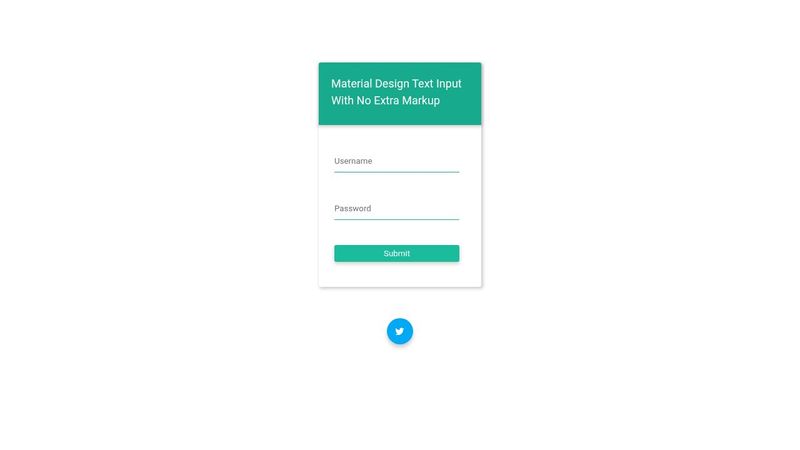 Material Design Input Text