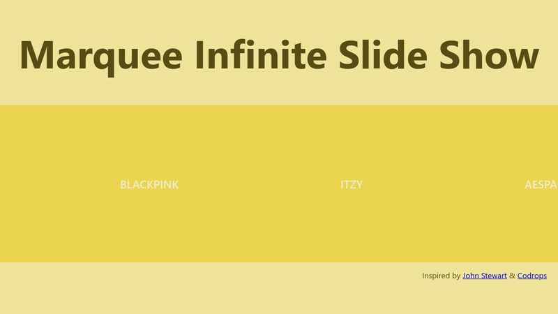 Marquee Infinite Slide Show