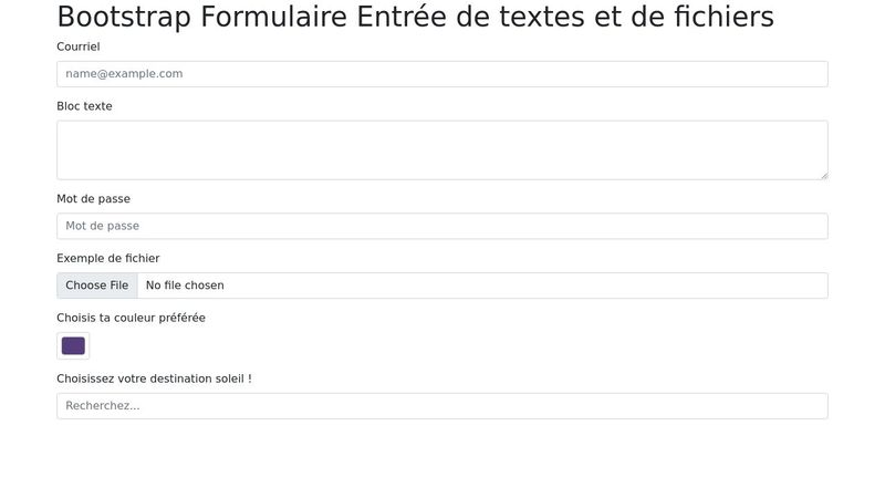 Formulaire - bootstrap