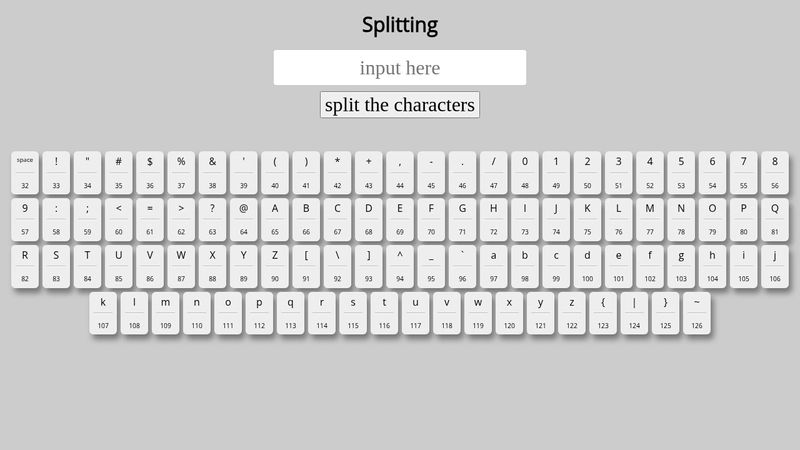 Locating ASCII keyboard code thing